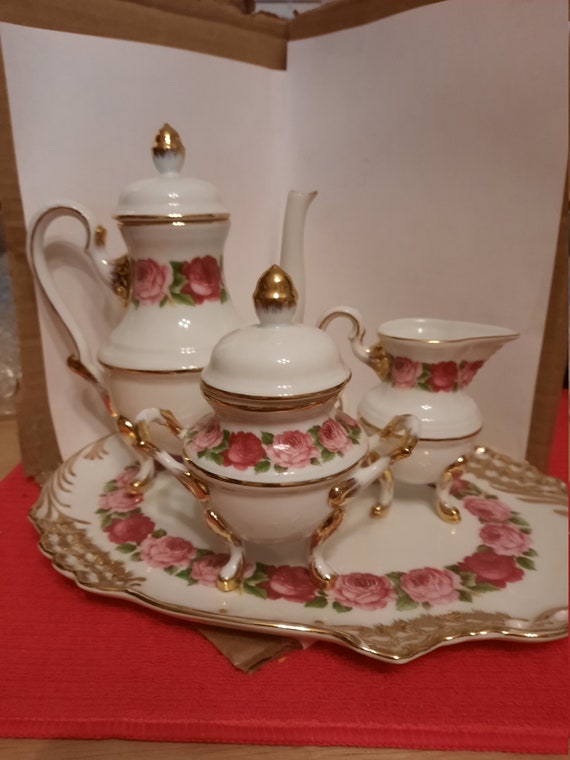 Lovely Rose Teaset with Platter made in China | Etsy