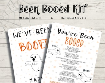 You've Been Booed Printable Halloween Activity Kit - Etsy