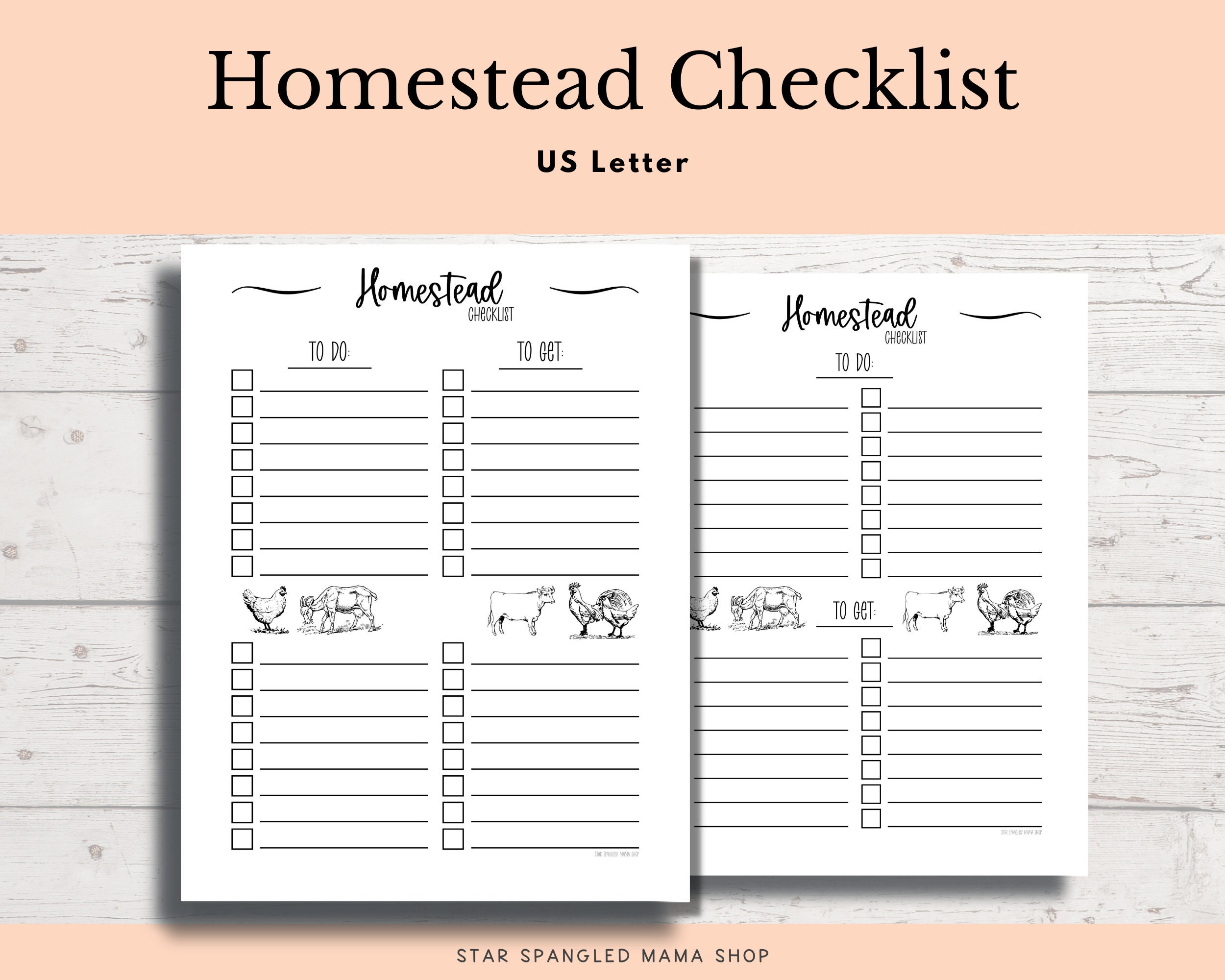 Homestead Checklist, Homestead to Do, Homestead to Get, Homestead Lists ...