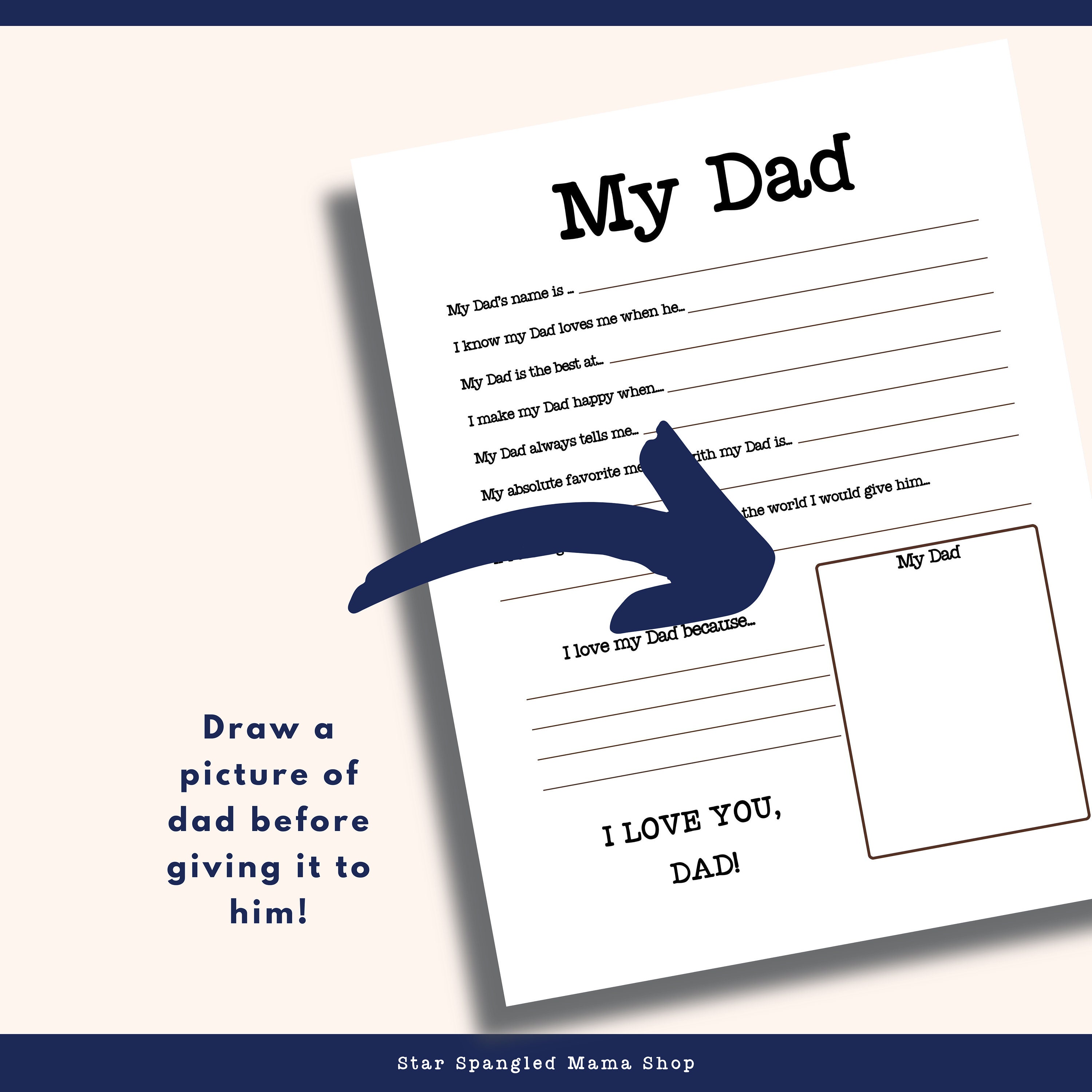 Father's Day Gift, My Dad Printable, Instant Download, Dad Day ...