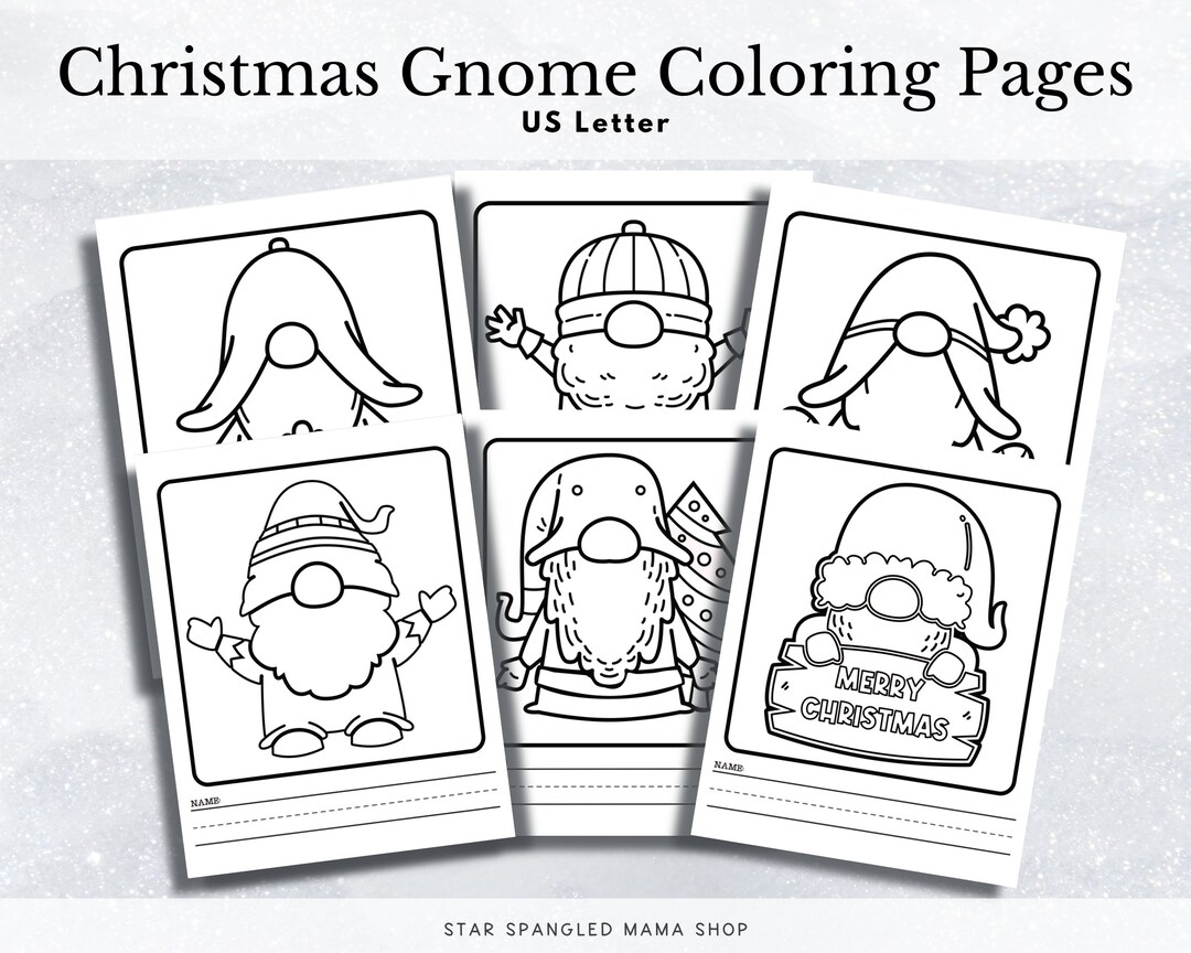 Printable Holiday Coloring Sheets Christmas Gnome Coloring Etsy Printable Holiday Coloring Sheets Christmas Gnome Coloring Etsy