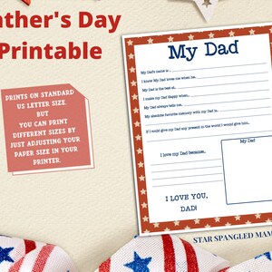 Father's Day Gift, My Dad Printable, Instant Download, Dad Day ...