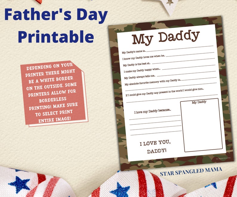 Father's Day Gift My Dad Printable Military Dad My - Etsy