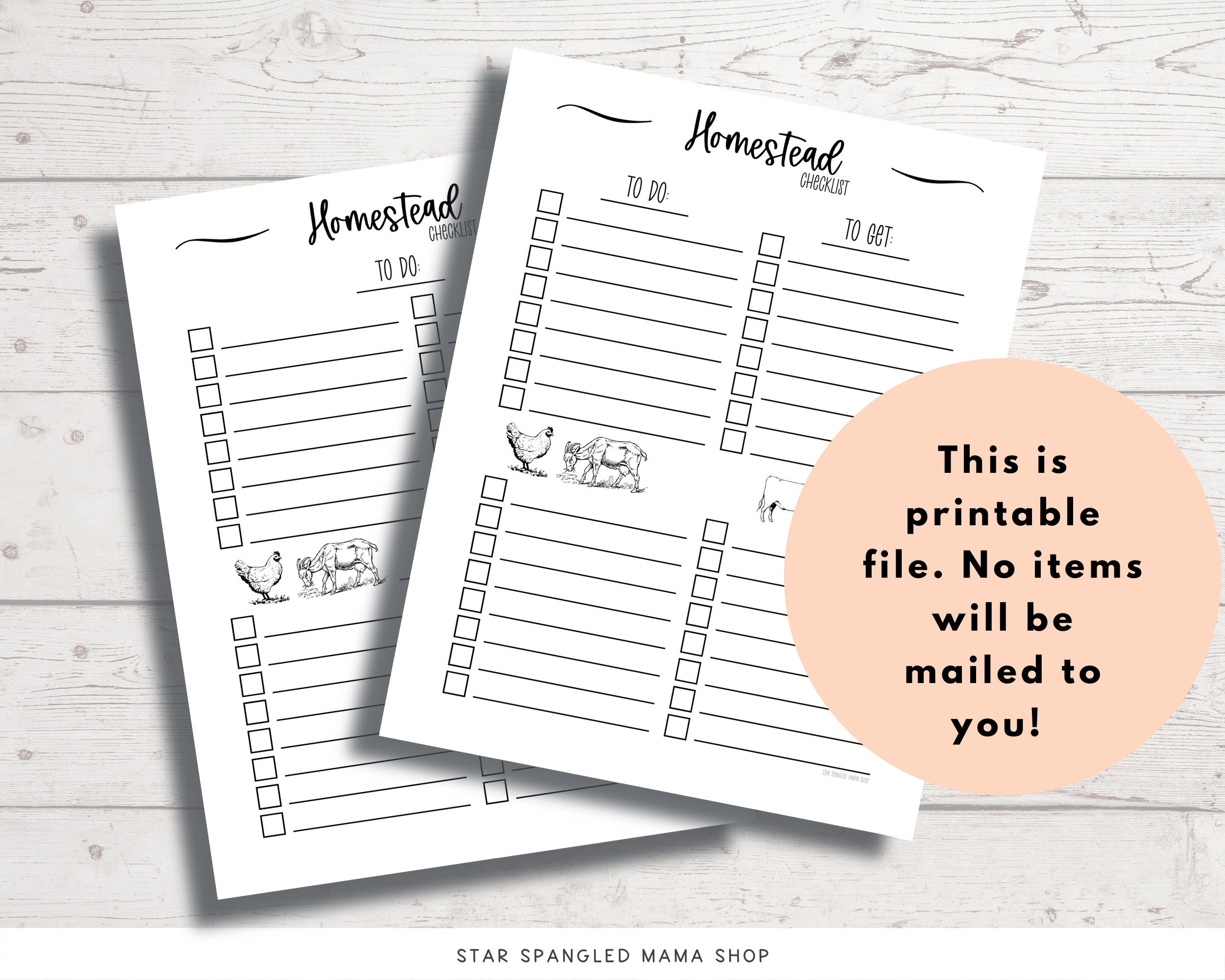 Homestead Checklist, Homestead to Do, Homestead to Get, Homestead Lists ...