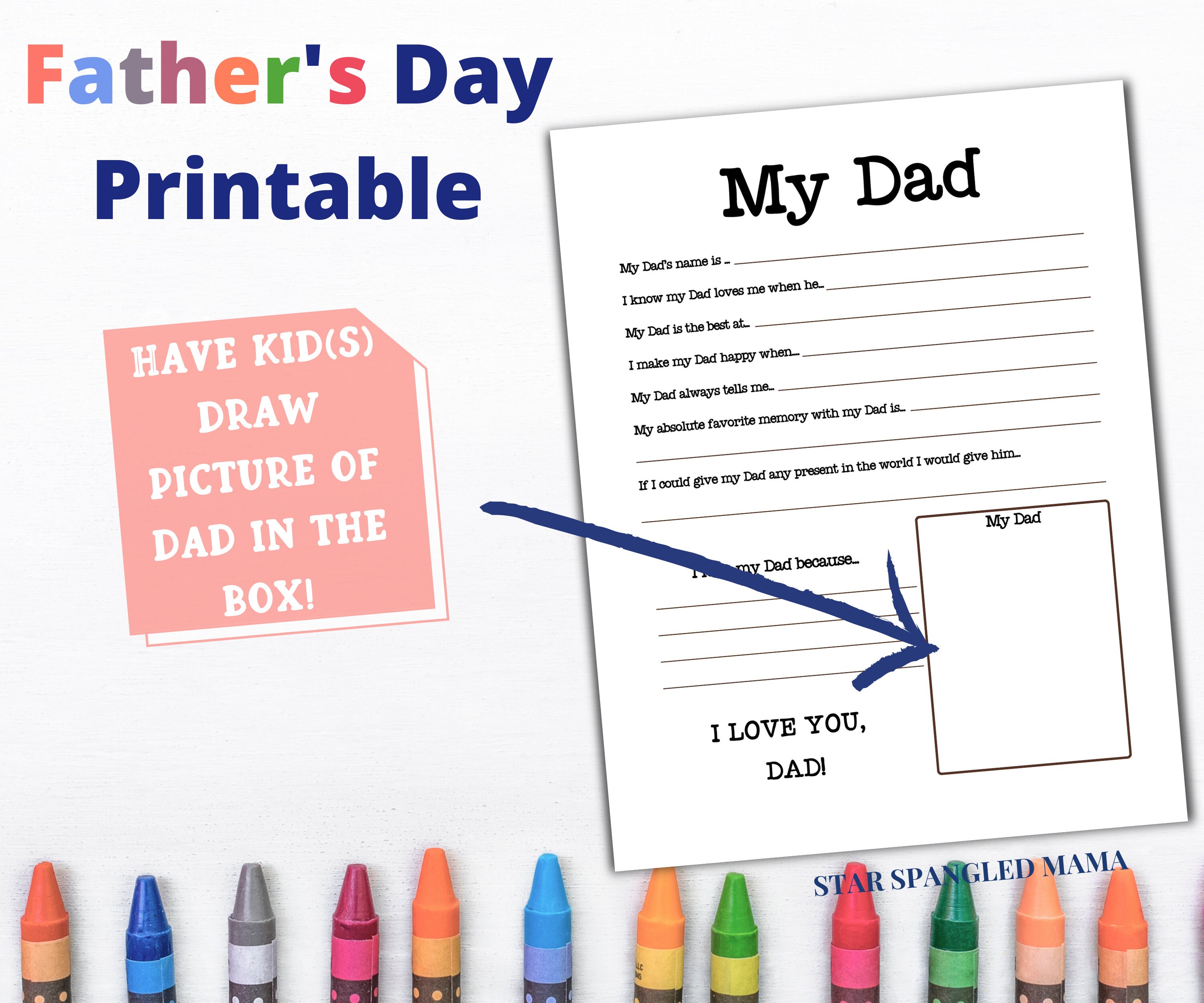 Father's Day Gift, My Dad Printable, Instant Download, Dad Day ...