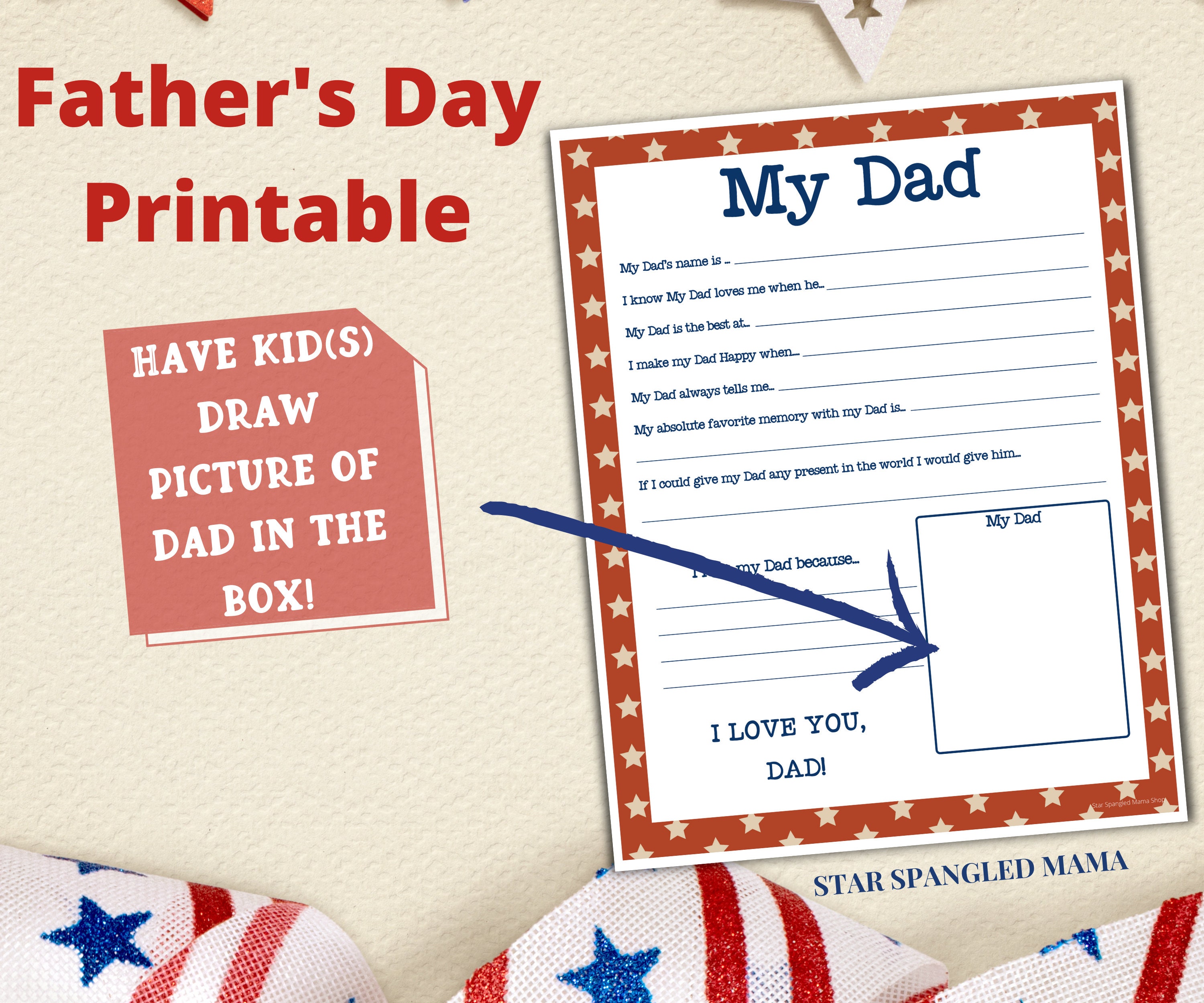 Father's Day Gift, My Dad Printable, Instant Download, Dad Day ...