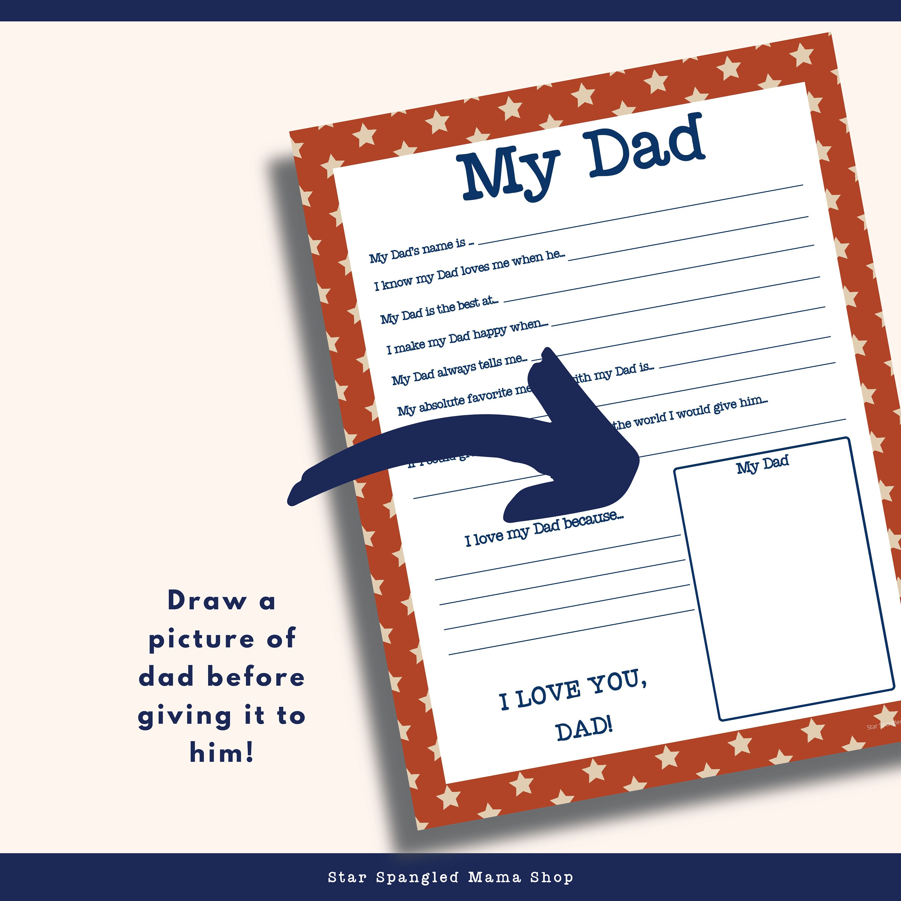 Father's Day Gift, My Dad Printable, Instant Download, Dad Day ...