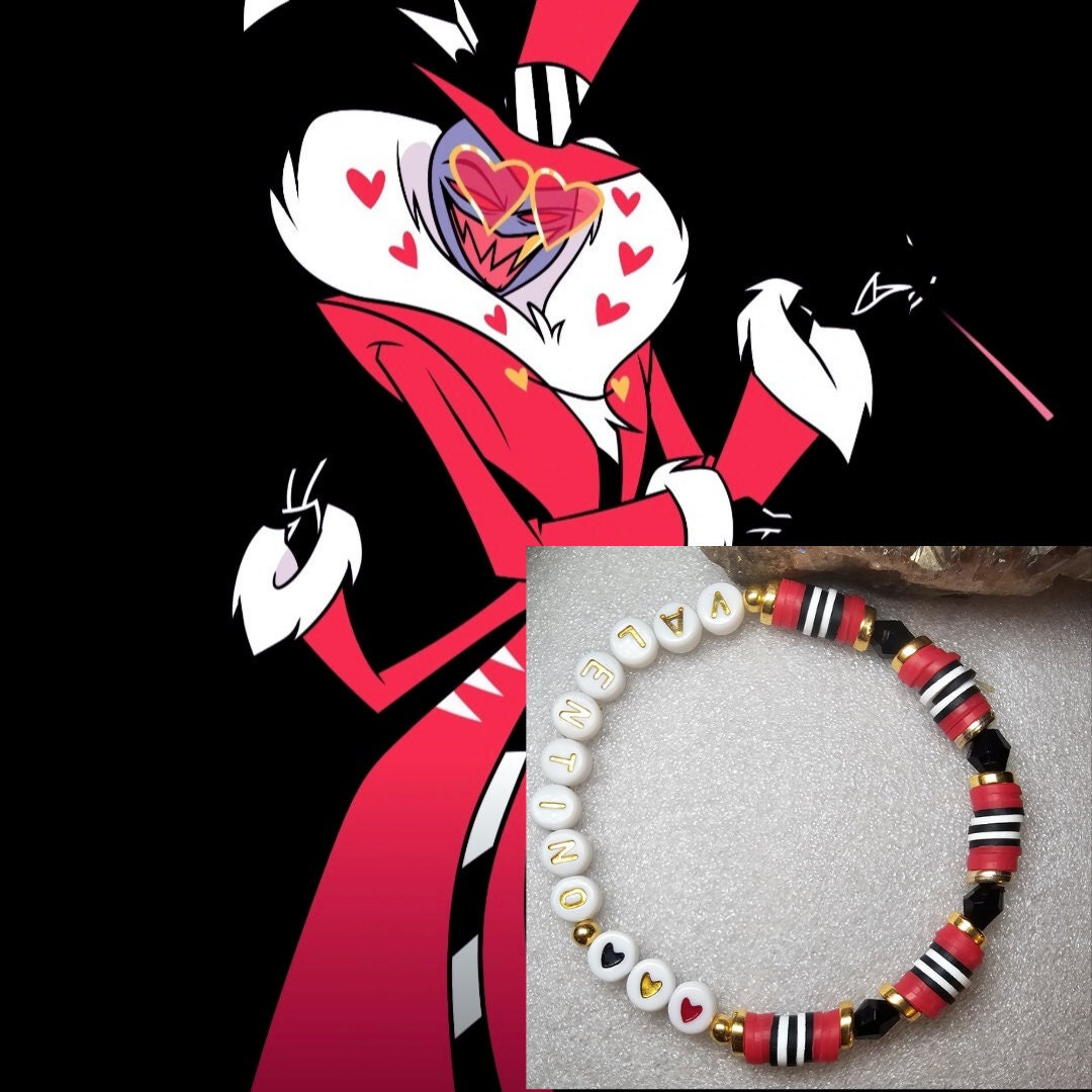Valentino Bracelet Hazbin Hotel Bracelet Beaded Word Bracelet for Women ...