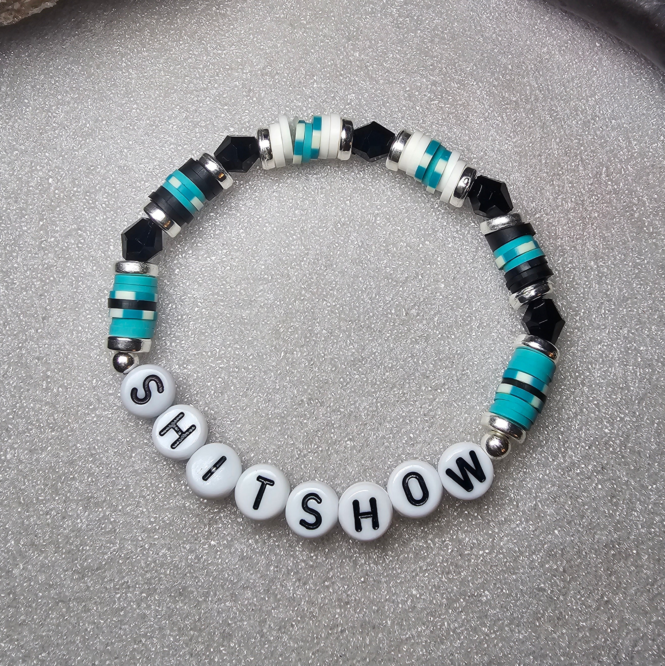 Shitshow Swear Word Snarky Beaded Word Bracelet for Women Handmade ...