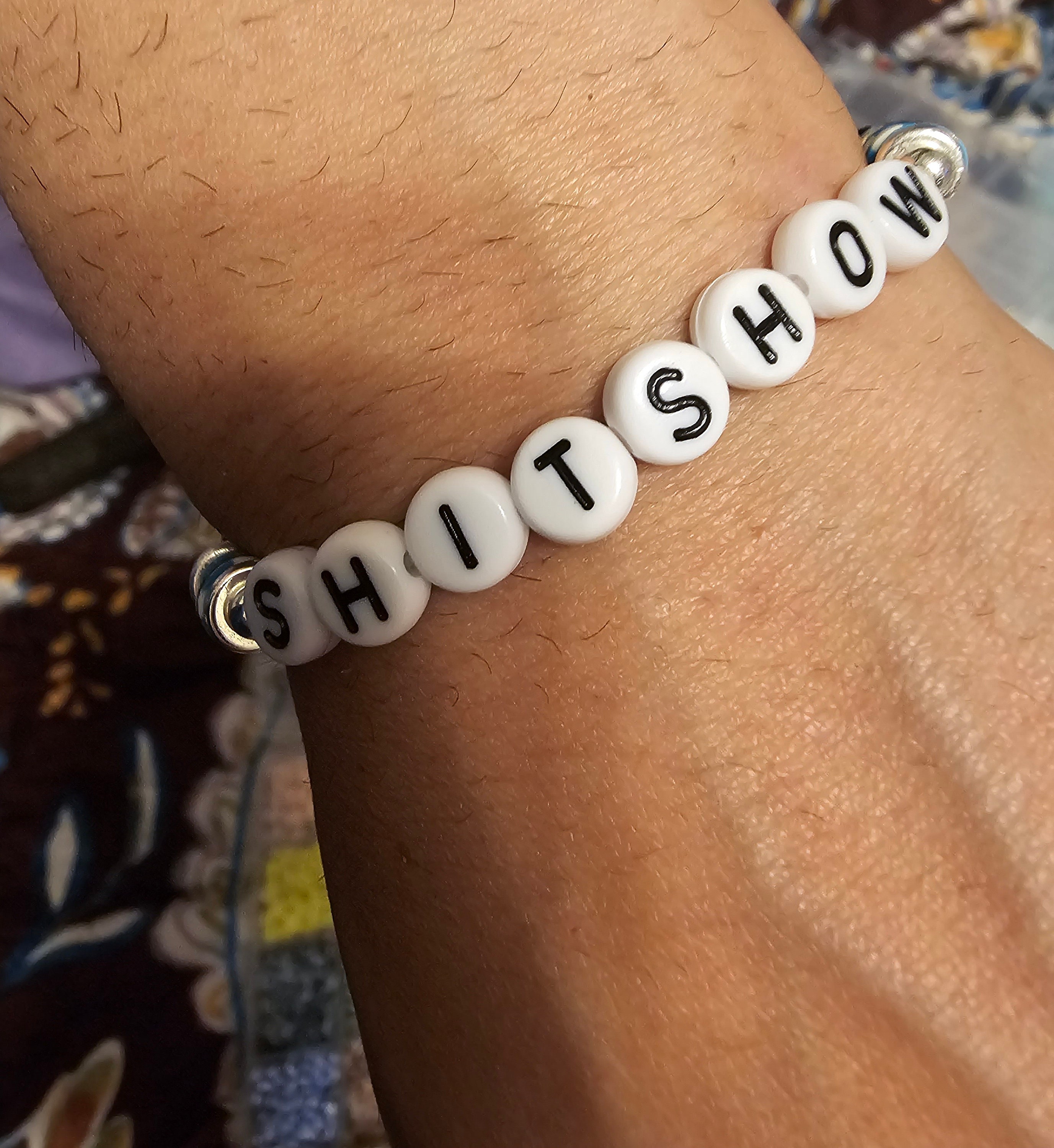 Shitshow Swear Word Snarky Beaded Word Bracelet for Women Handmade ...