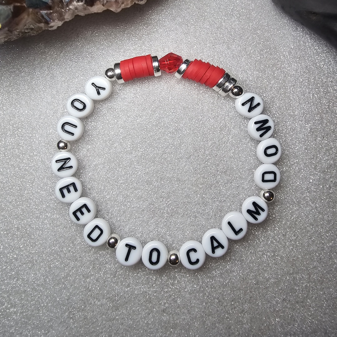 You Need to Calm Down Swiftie Friendship Bracelet Beaded Word - Etsy