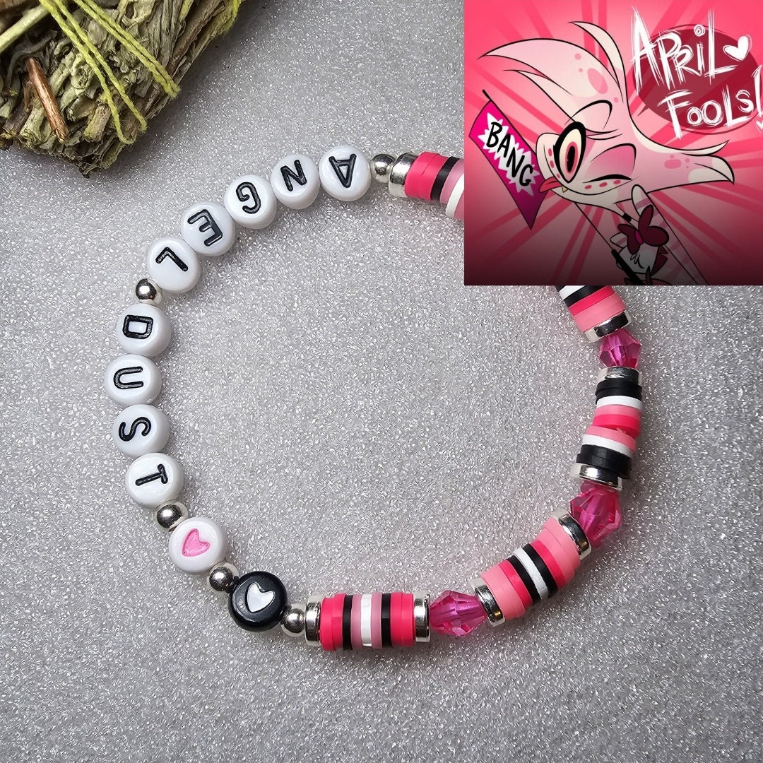 Angel Dust Hazbin Hotel Bracelet Beaded Word Bracelet for Women ...