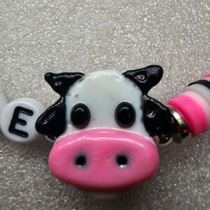 Farm Life Bracelet Cow Kandi Bead Bracelet Beaded Word Bracelet for ...