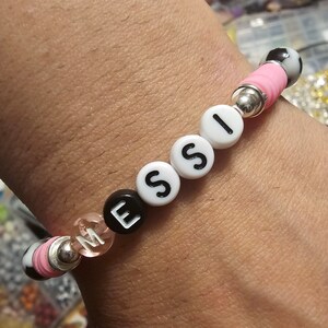 Messi Soccer Ball Beaded Word Bracelet for Women Handmade Heishi Bead ...