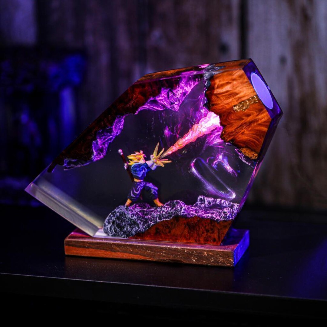 Super Saiyan Trunks Dragon Ball Lamp, DBZ Anime Resin Art Night Light ...
