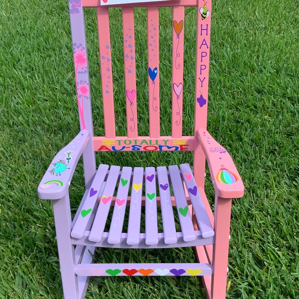 Painted Rocking Chair - Etsy