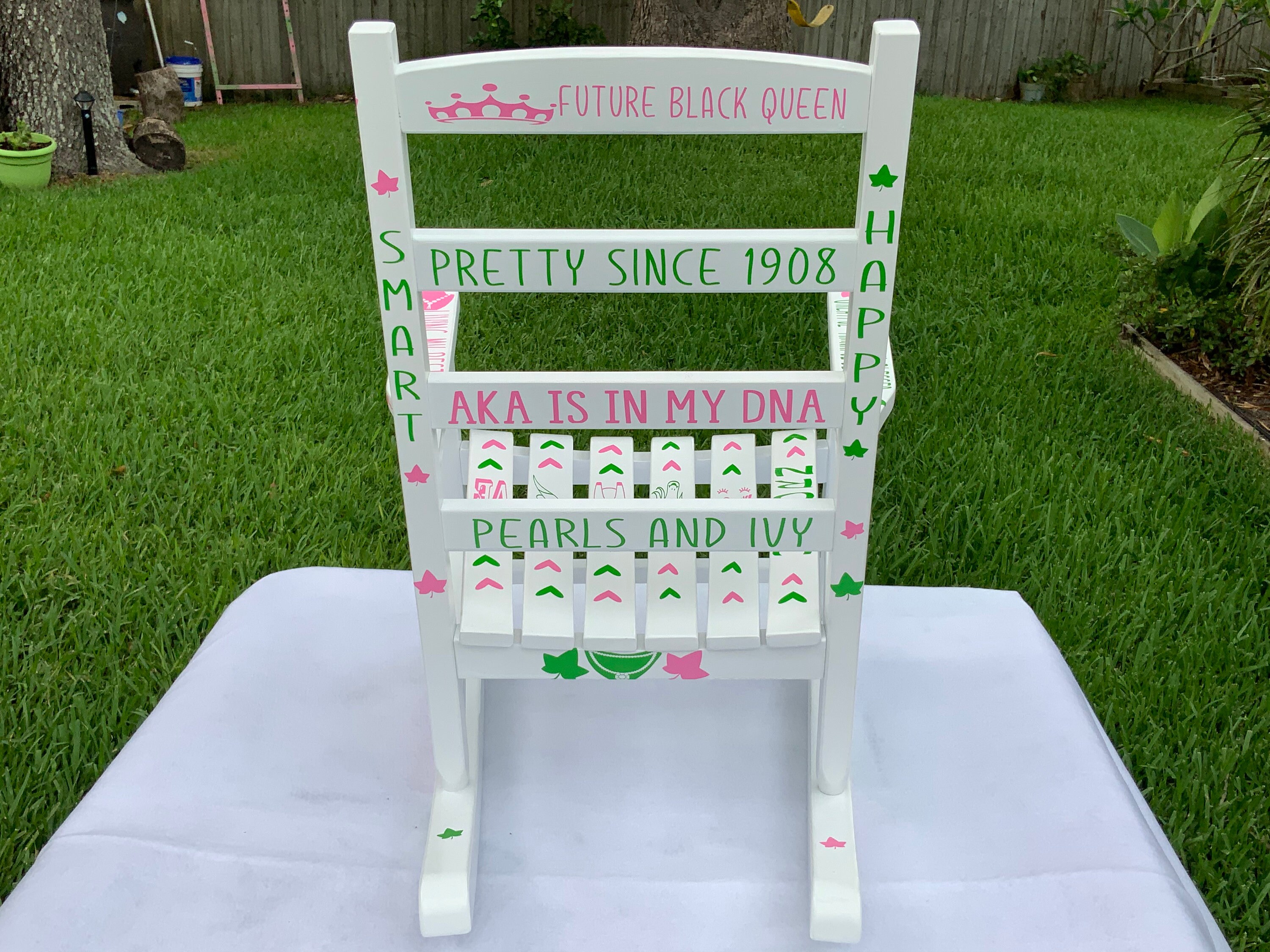 Future AKA, AKA, AKA Sorority, Greek, Hand Created Childs Chair ...
