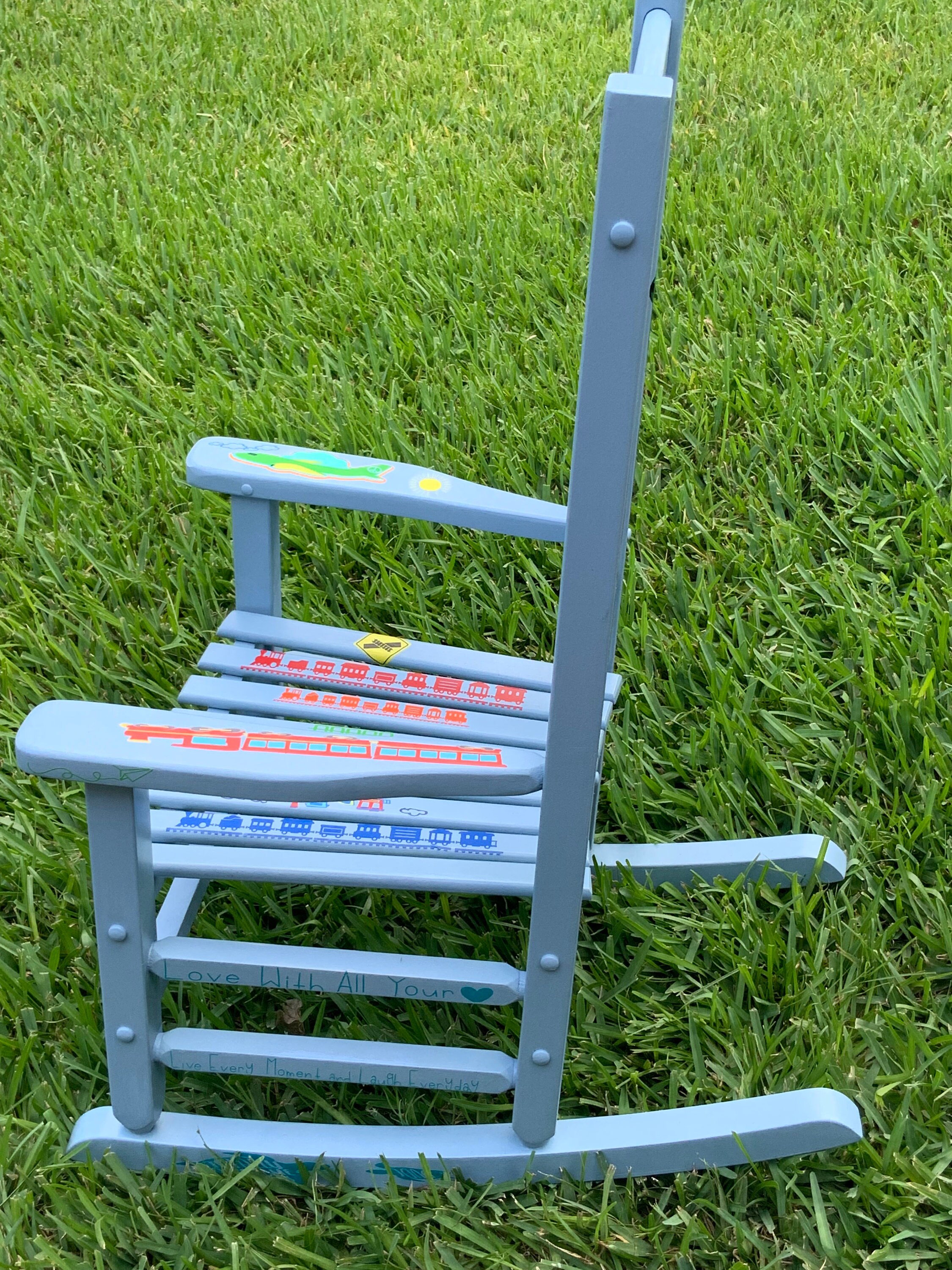 Child’s Inspirational Rocking Chair, Plans, Trains, Automobiles ...