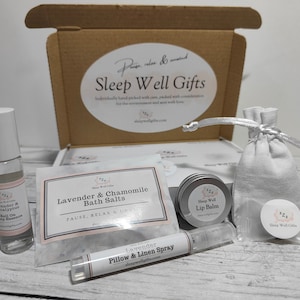 Sleep Well Gift Box /relaxation Pamper Box /wellbeing Letterbox Gift ...
