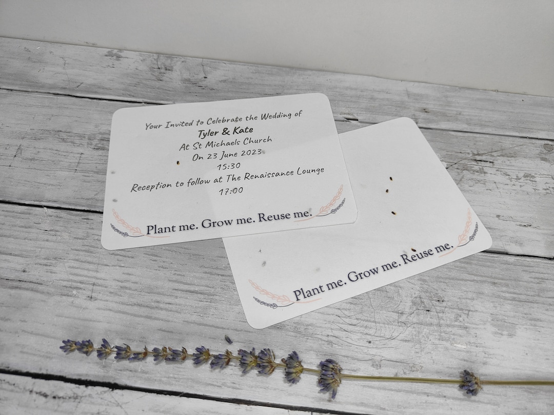 Lavender Seed Paper Notes: Plantable Eco-friendly Postcards - Etsy