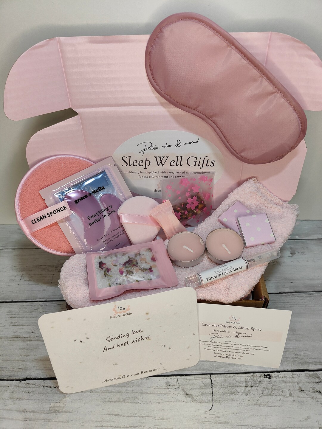 Spa Gift Box/sleep Well Gift Box/bedtime Pamper/self-care Me Time/spa ...