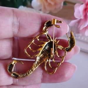 Sparkling Sea Blue Scorpion Brooch – A Dazzling Statement Piece - Etsy