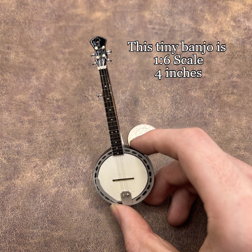 Mini Banjo With a Stand 4 Inch 1:6 Scale Banjo Miniatures - Etsy UK