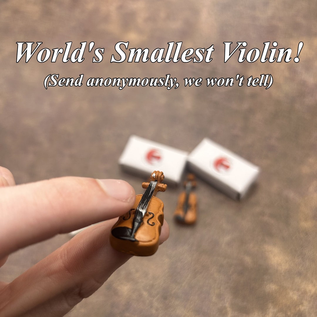 3-pack World’s Smallest Violin, Anonymous Gift, Tiny Violin ...