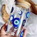 Evil Eye Beer Can Glass Turkish Eye Glass Cup 16oz Libbey - Etsy Canada