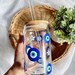 Evil Eye Beer Can Glass Turkish Eye Glass Cup 16oz Libbey - Etsy Canada