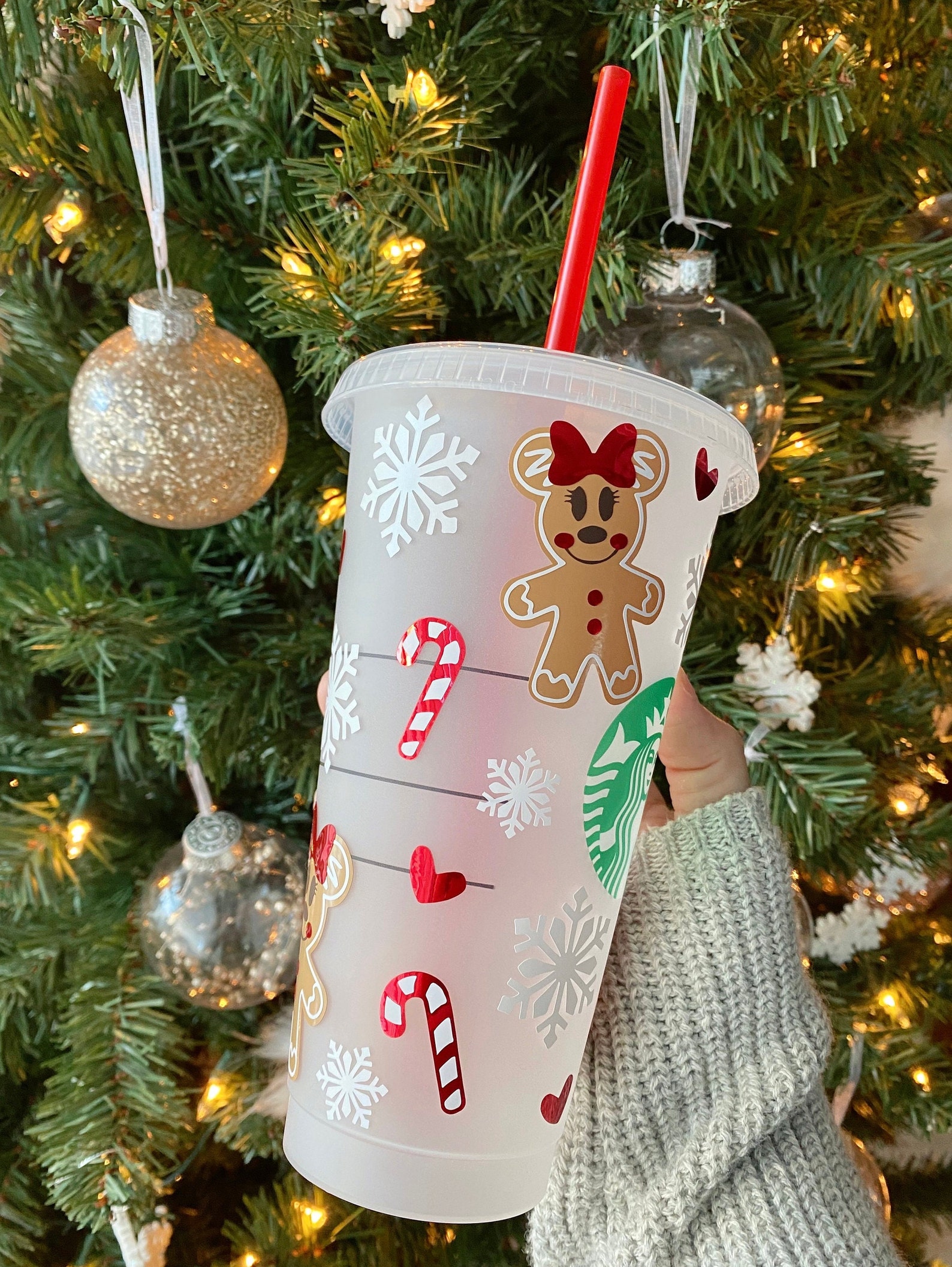 Christmas Cold Cup Personalized Cute Gingerbread Mouse Cup - Etsy