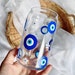 Evil Eye Beer Can Glass Turkish Eye Glass Cup 16oz Libbey - Etsy Canada