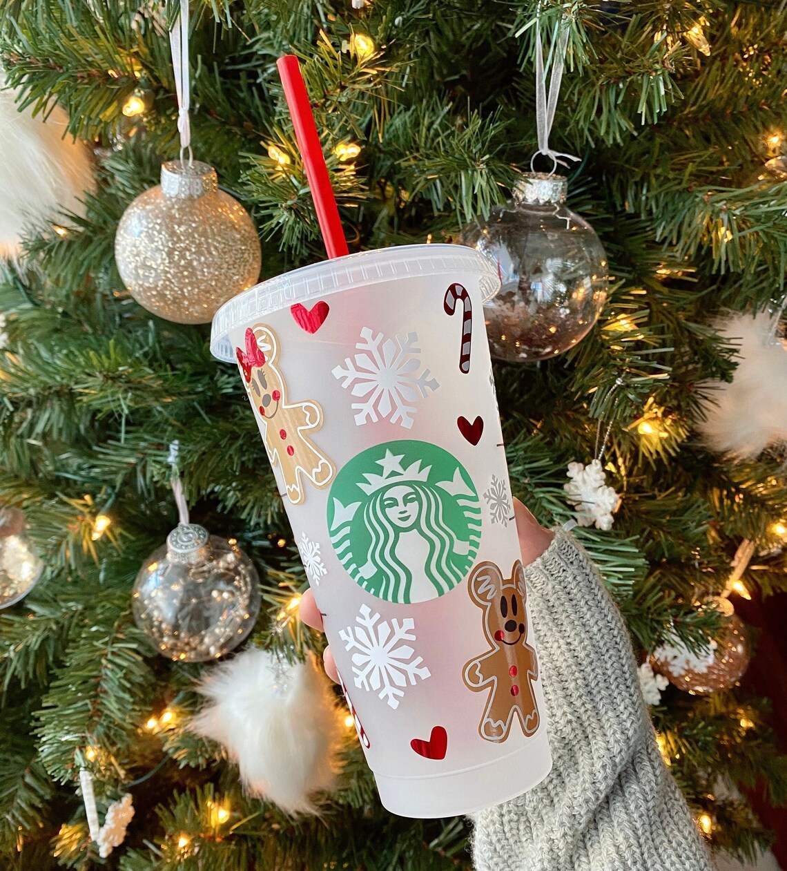 Christmas Cold Cup Personalized Cute Gingerbread Mouse Cup - Etsy