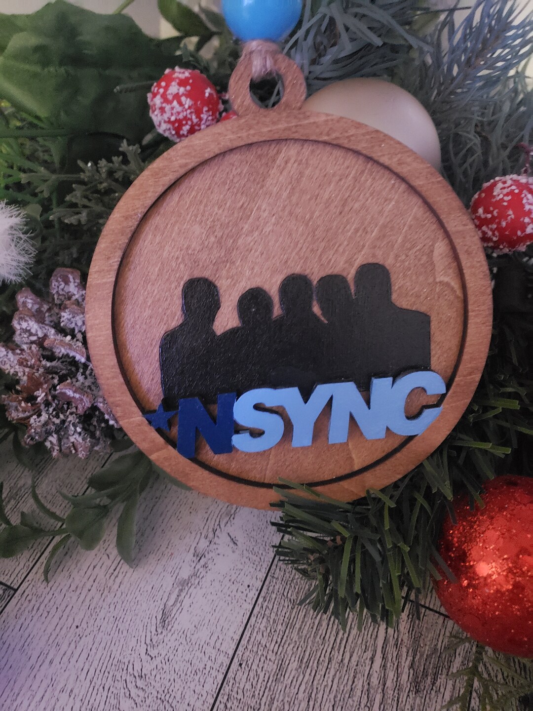 Nsync Silhouette Laser Wood Christmas Ornaments, Nsync Christmas Gift ...