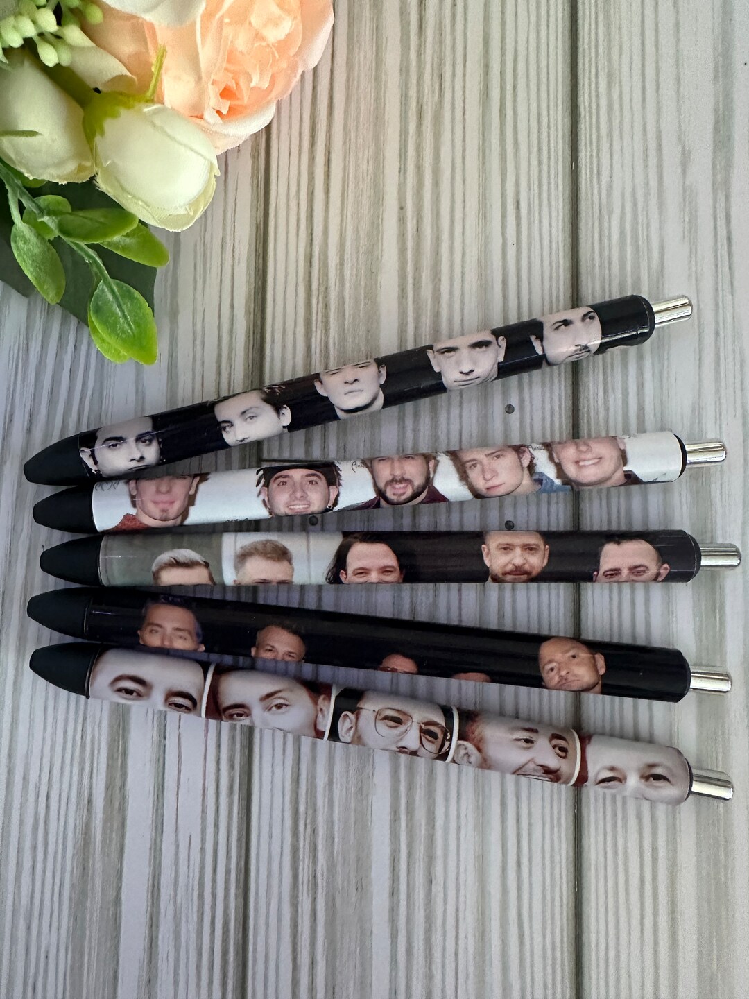 Nsync Pens, Nsync GROUP Pens, Vinyl Wrapped Epoxy Free Nsync Pens ...