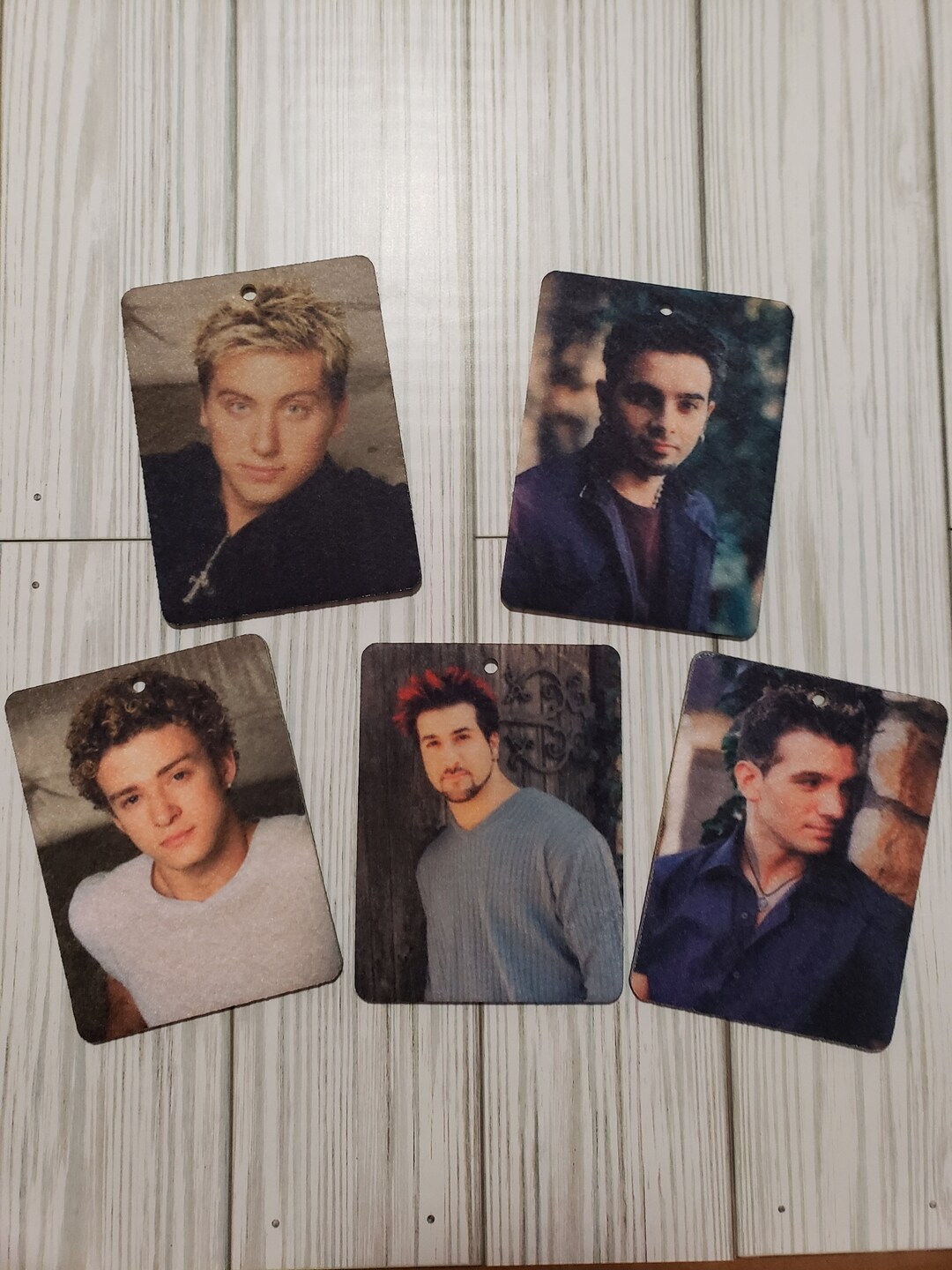 N'SYNC Individual Members Air Fresheners, 5 Different Designs 2-sided ...