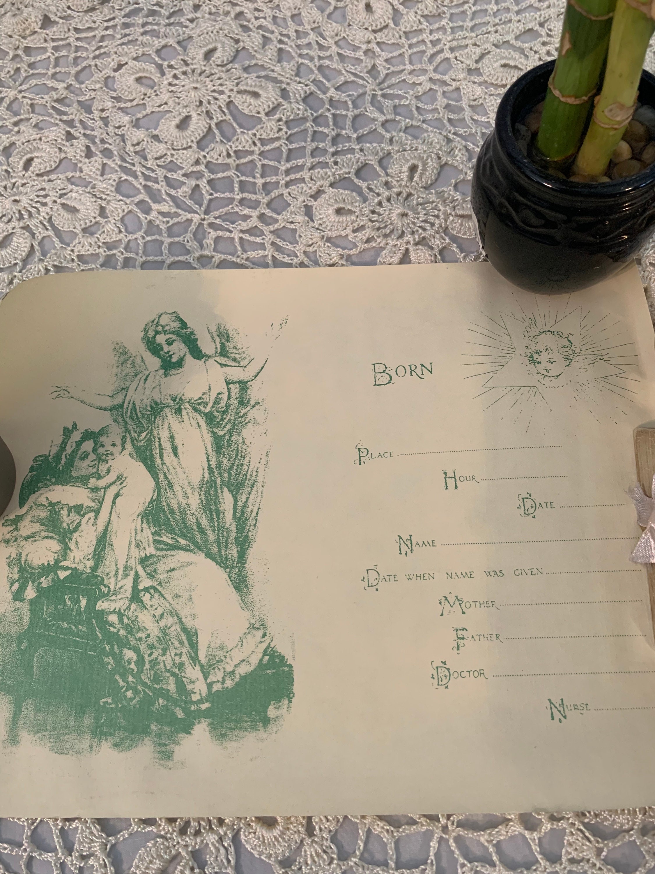 Vintage Birth Certificate Holder - Etsy