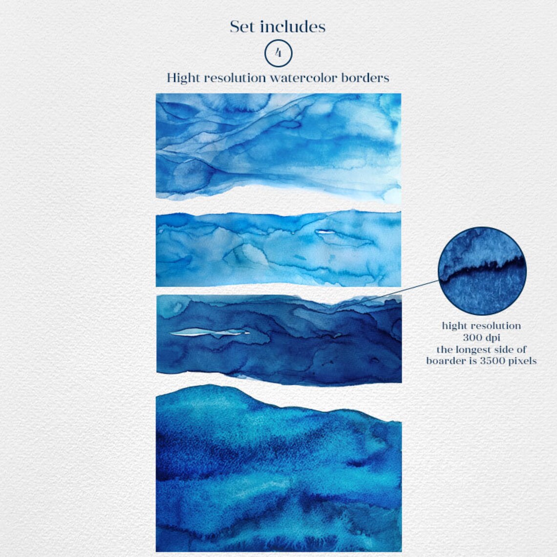 Watercolor Abstract Digital Splashes Clipart Png Bundle. Water Theme ...