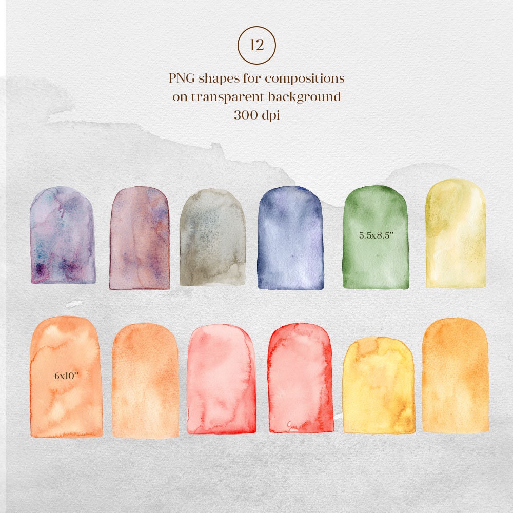 Watercolor Modern Boho Vases Digital Clipart PNG Bundle, Watercolor ...