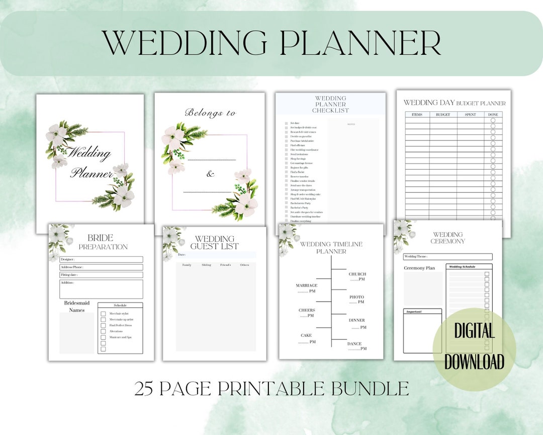 Luxury Wedding Planning Book Printable Bridal Planner - Etsy