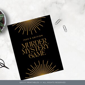 Murder Mystery, Murder Mystery Game, 1920s Murder Mystery, Party Game ...