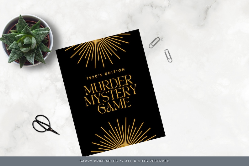 Murder Mystery, Murder Mystery Game, 1920s Murder Mystery, Party Game ...