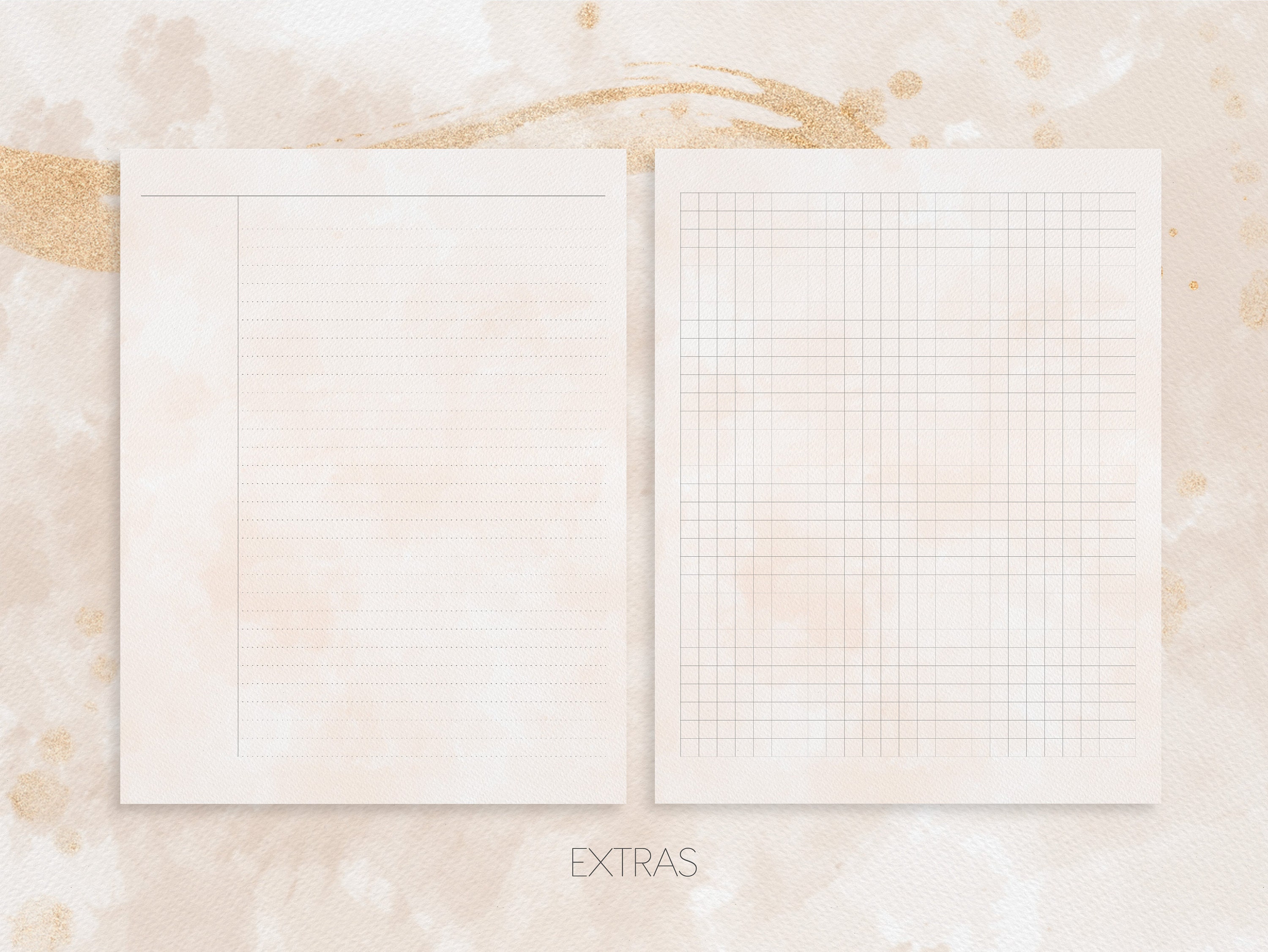 Digital Note Page Templates, 10 Lined, Grid, Cornell Notes for Portrait ...