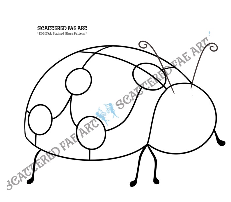 DIGITAL Ladybug Stained Glass Pattern PDF SVG - Etsy