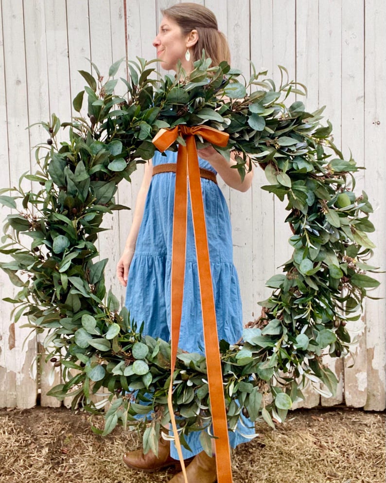 XL Eucalyptus Wreath, Wedding Decor, 36 Inch Wreath for Front Door ...