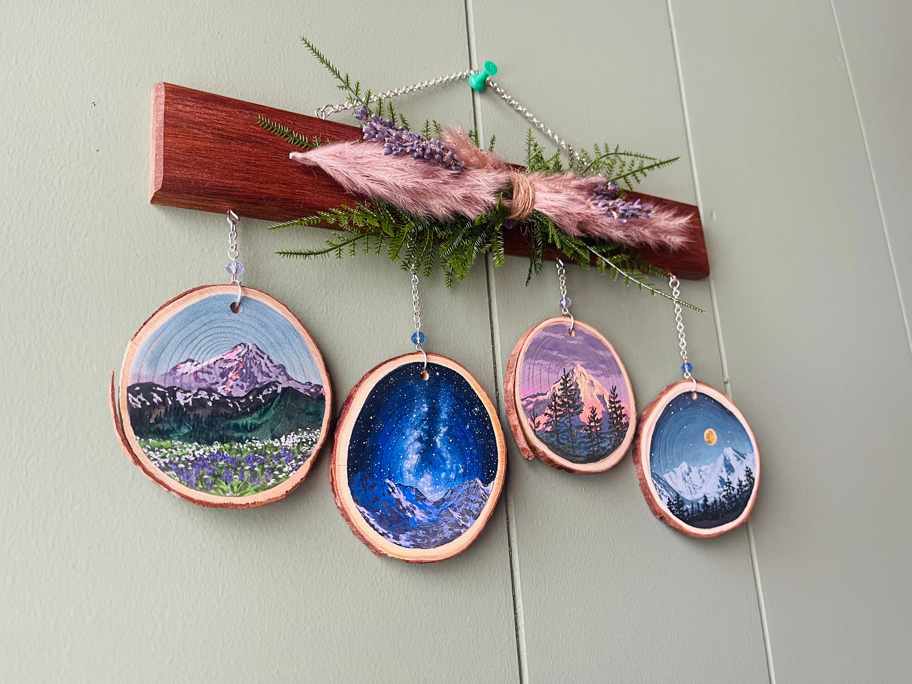 Mountain Wall Hanging Mountain Art, Mountain Home Decor, Rustic Wall ...