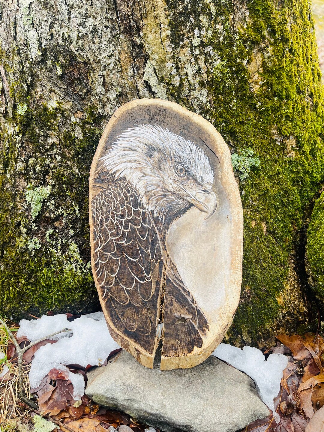 Eagle Woodburning Eagle Wall Art, Eagle Wall Hanging, Hawk, Wooden Art ...