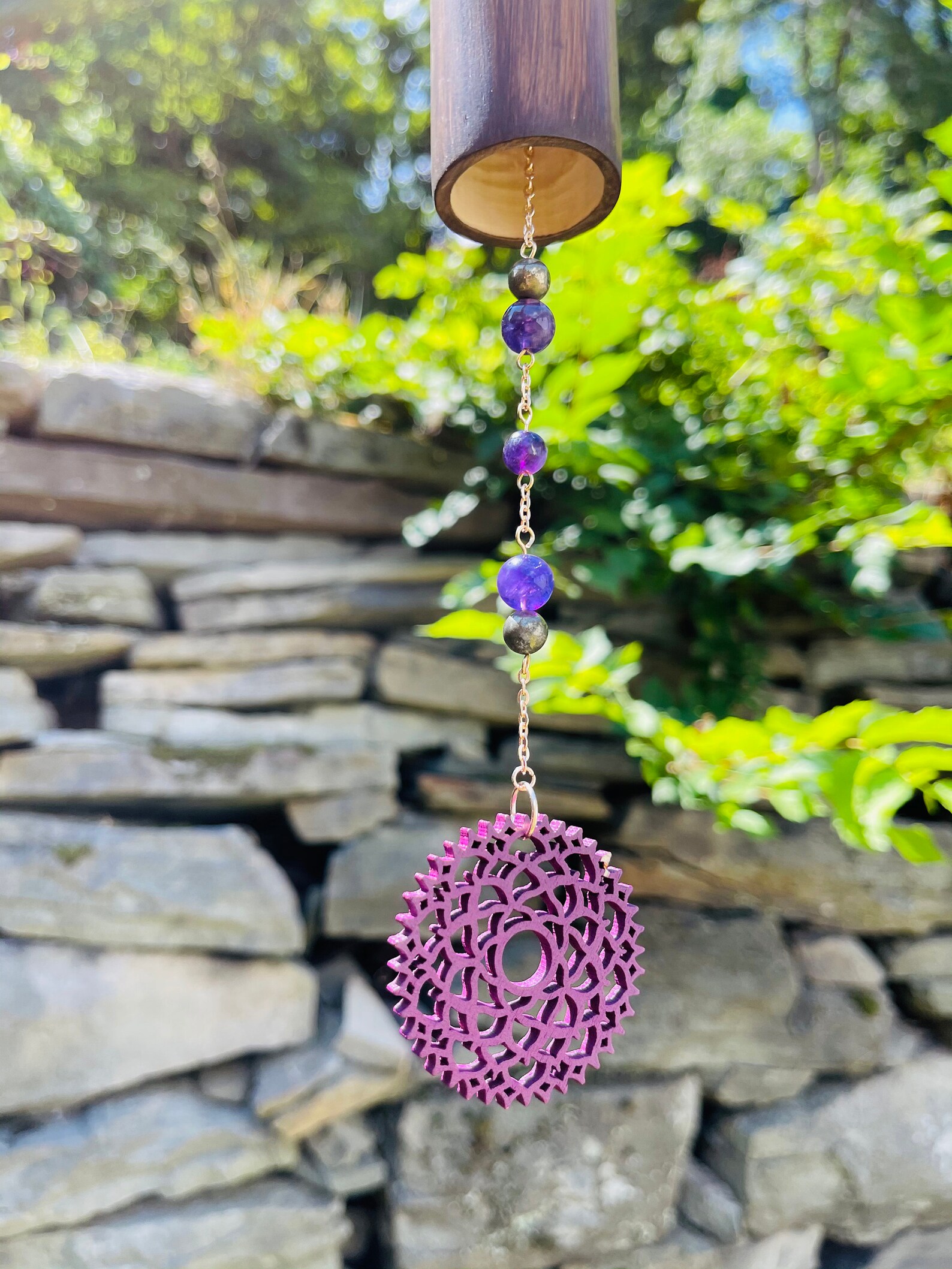 Crown Chakra Wind Chime Chakra Healing Chakra Crystal Chime - Etsy