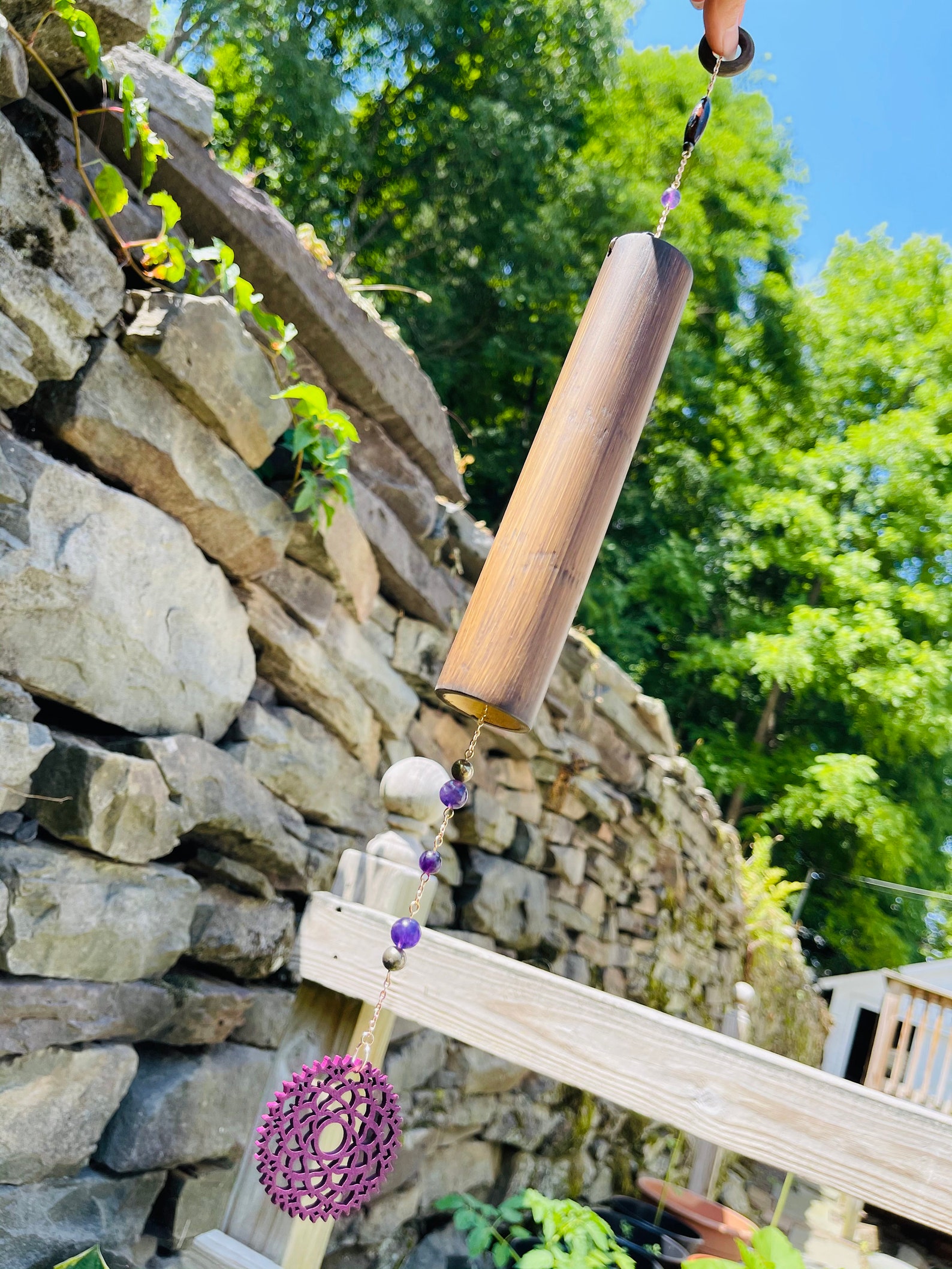 Crown Chakra Wind Chime Chakra Healing Chakra Crystal Chime - Etsy