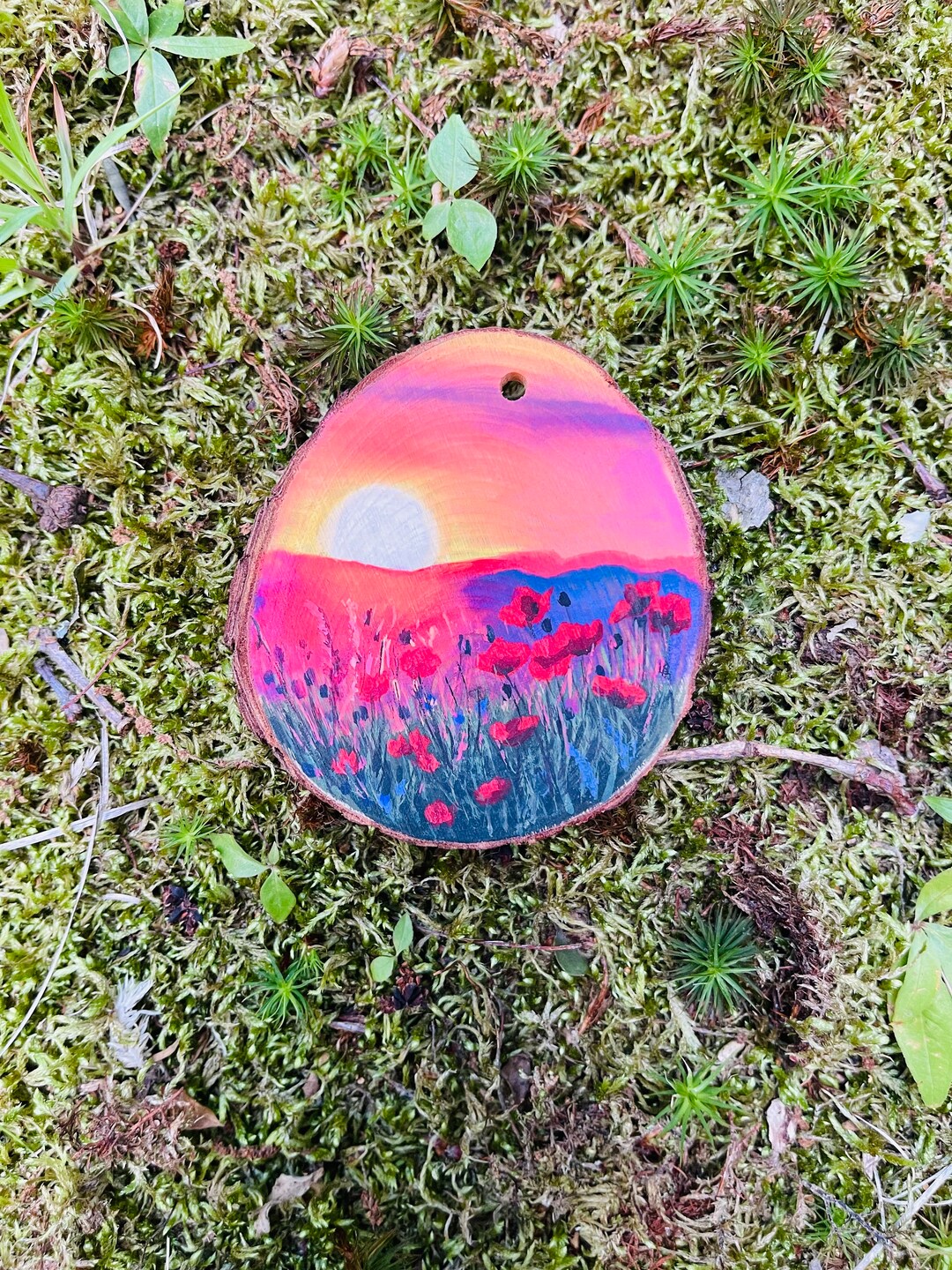 Mountain Flower Magnet- Wooden Magnet, Nature Ornament, Travel Gift ...